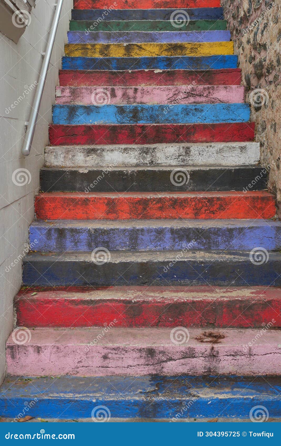 Front View of Brick Stair Outdoor Stock Image - Image of quiet ...