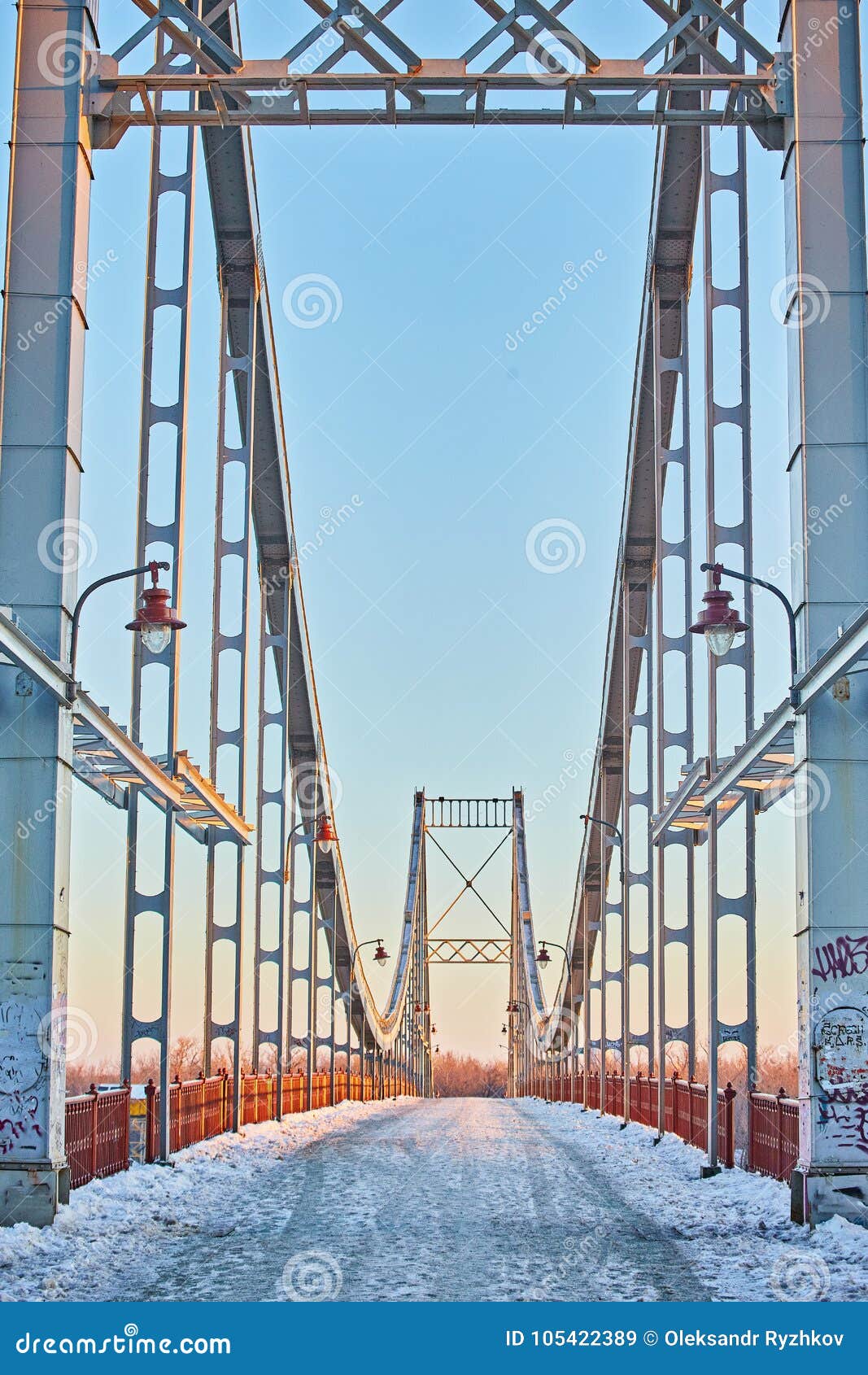Front view of a bridge stock image. Image of pattern - 105422389