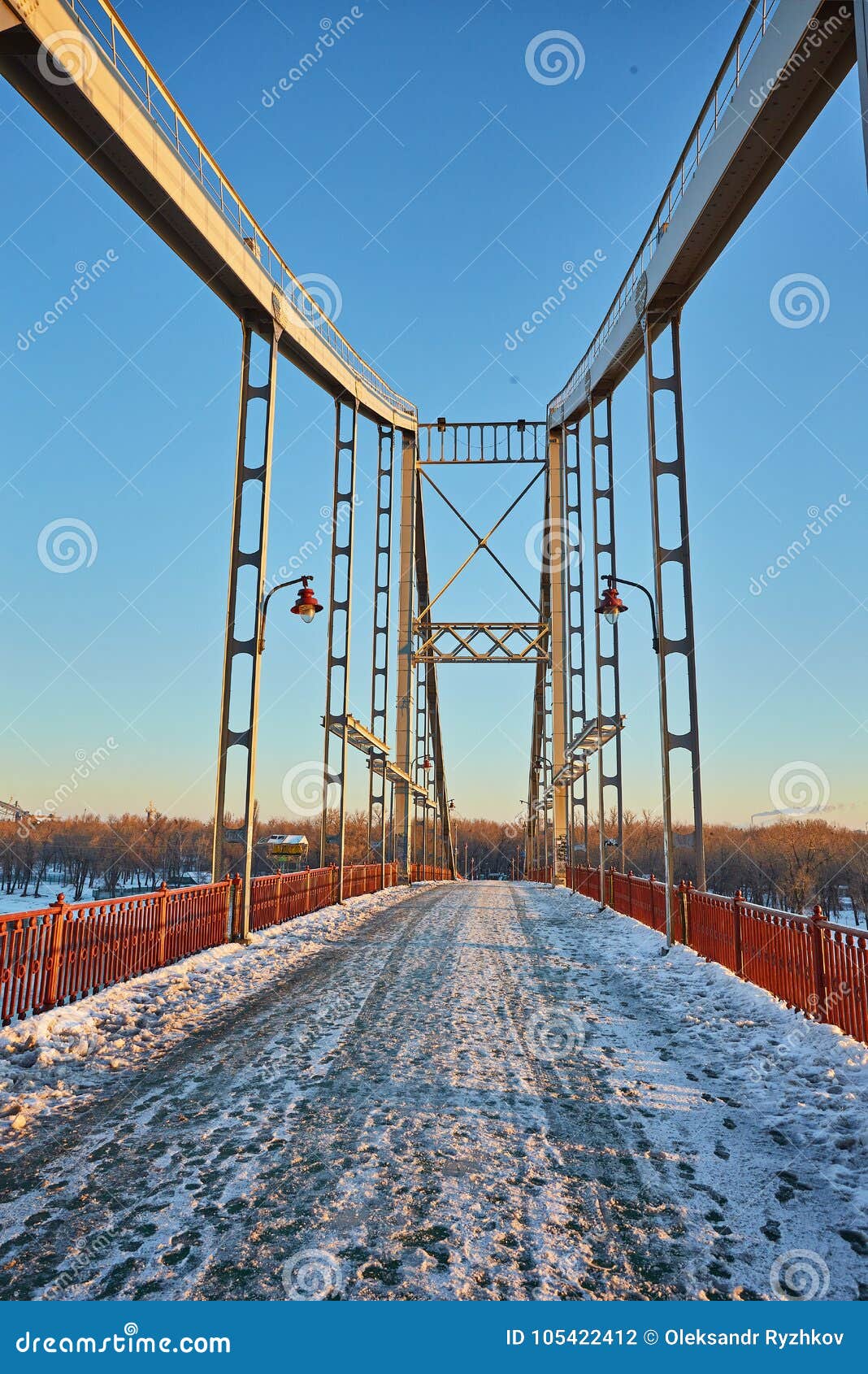 Front view of a bridge stock photo. Image of path, geometry - 105422412