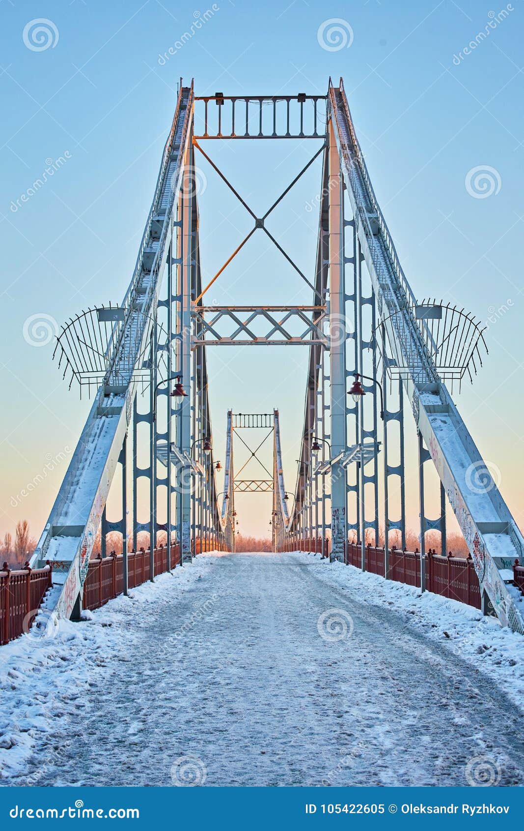 Front view of a bridge stock image. Image of diminishing - 105422605