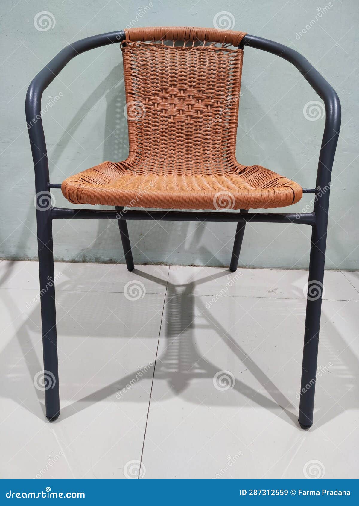 Front view of Brown chair stock image. Image of indoor - 287312559