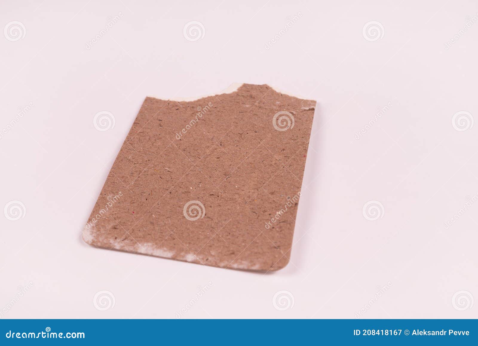 Front View of a Brown Rectangle with a Jagged Edge Stock Image - Image ...