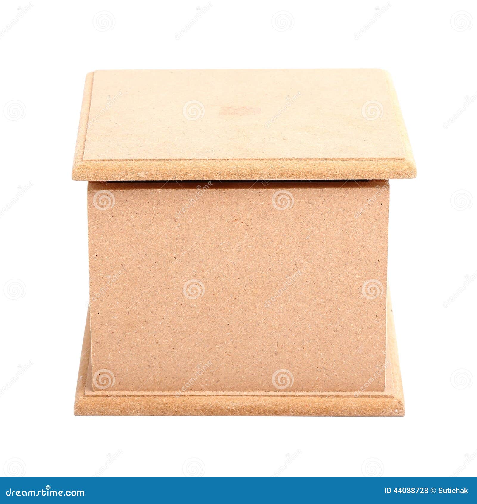 Front View of Brown Wooden Box Stock Photo - Image of brown, collection ...