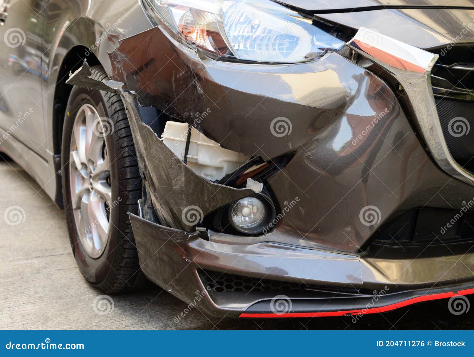 Front View of Bumper Car Crash Stock Photo - Image of incident, warning ...