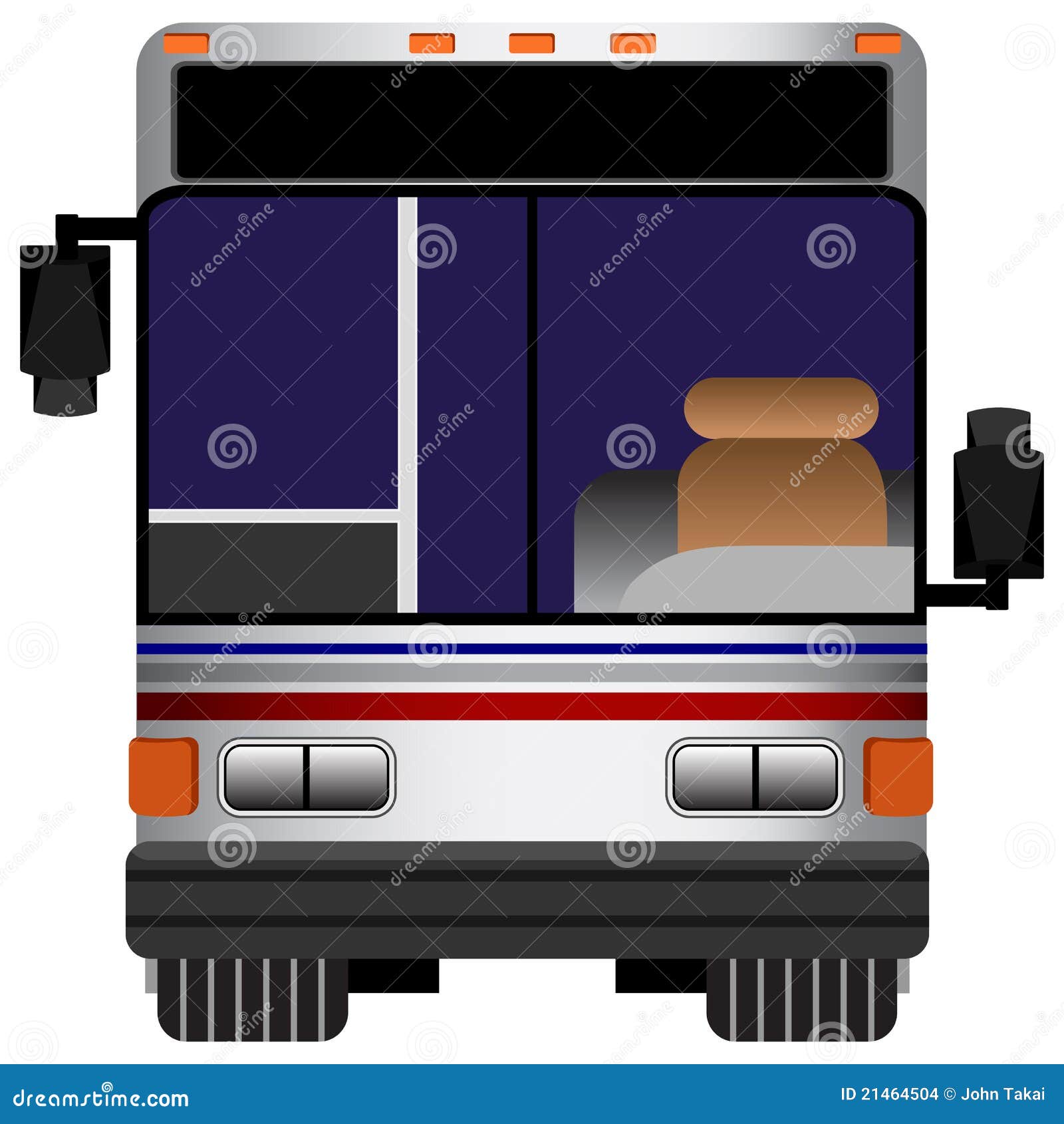 Front View Bus stock vector. Illustration of charter - 21464504