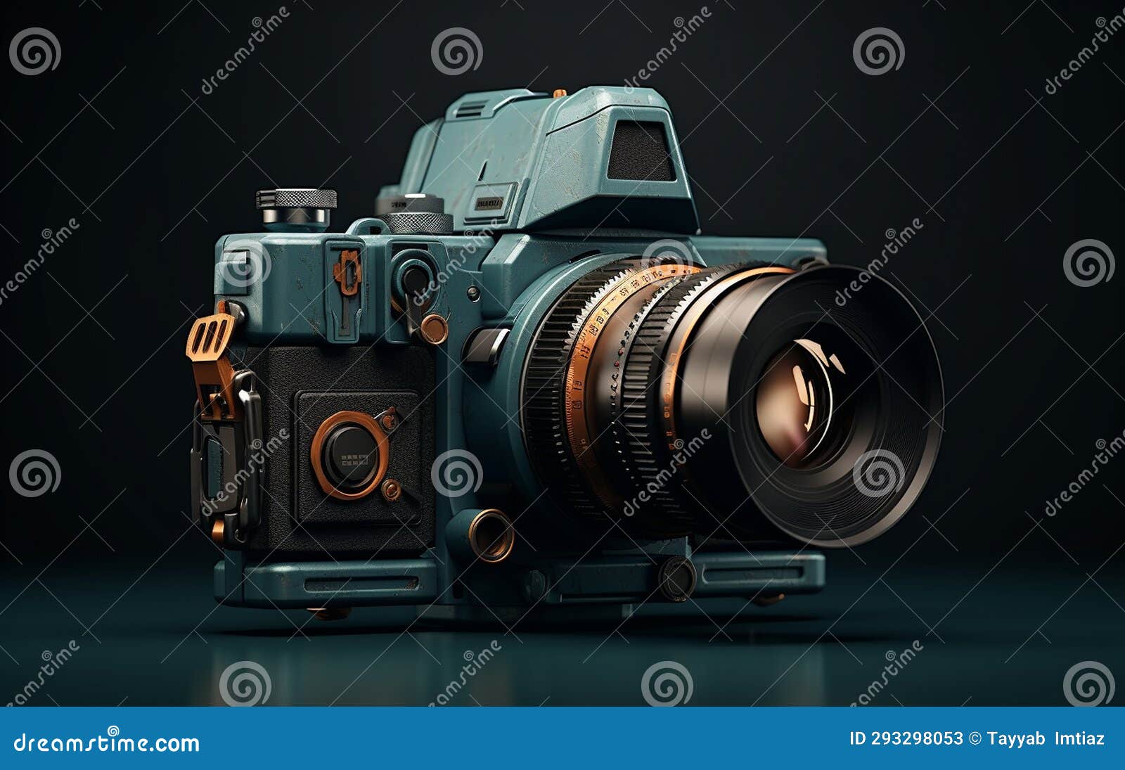 Front View Camera with Blank Area Generative AI Stock Illustration ...