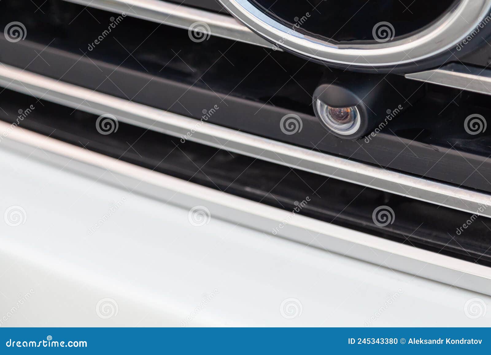 Front View Camera on the Car. Medium Range Vehicle Camera. Parking ...