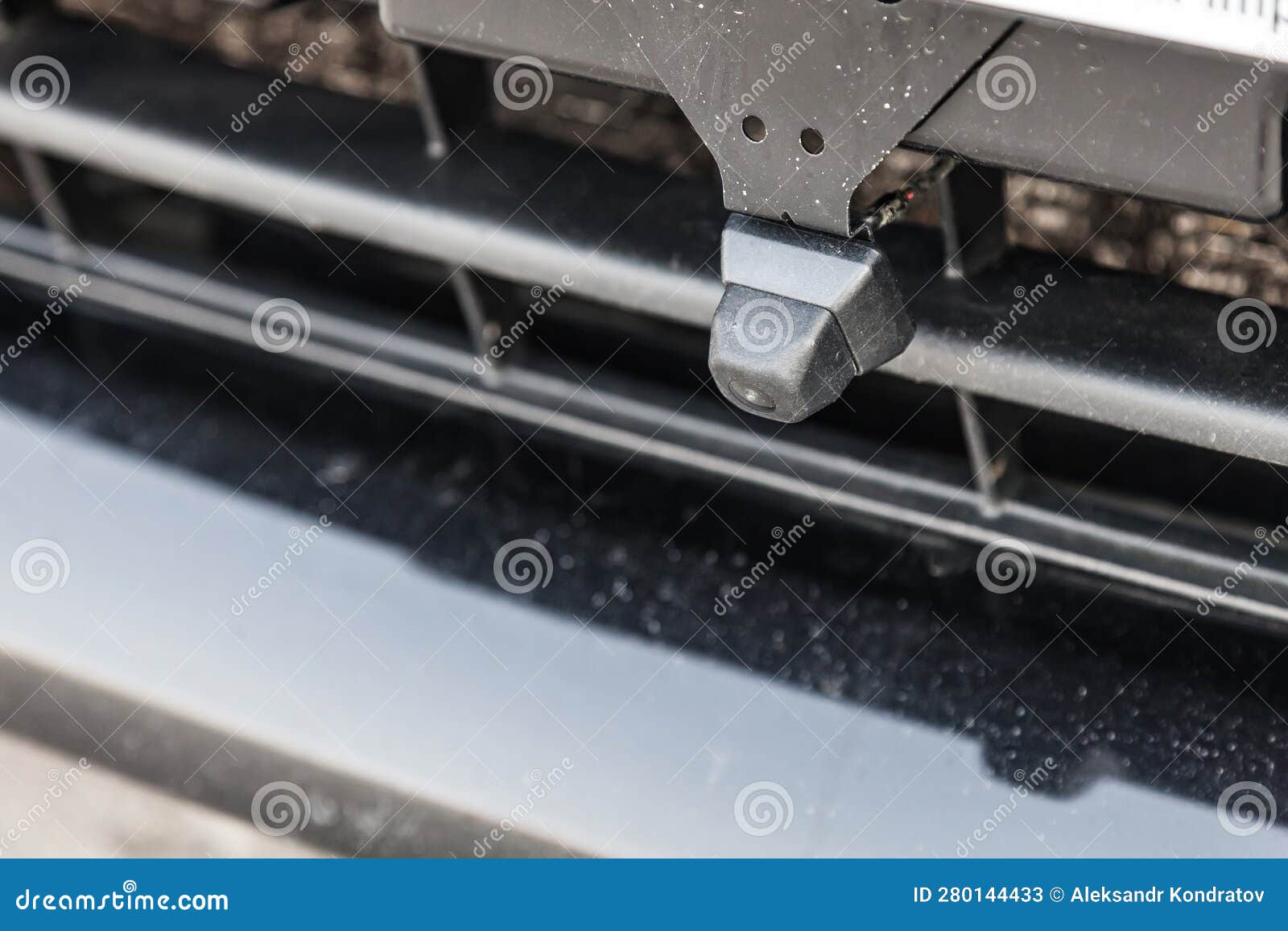 Front View Camera on the Car. Medium Range Vehicle Camera. Parking ...