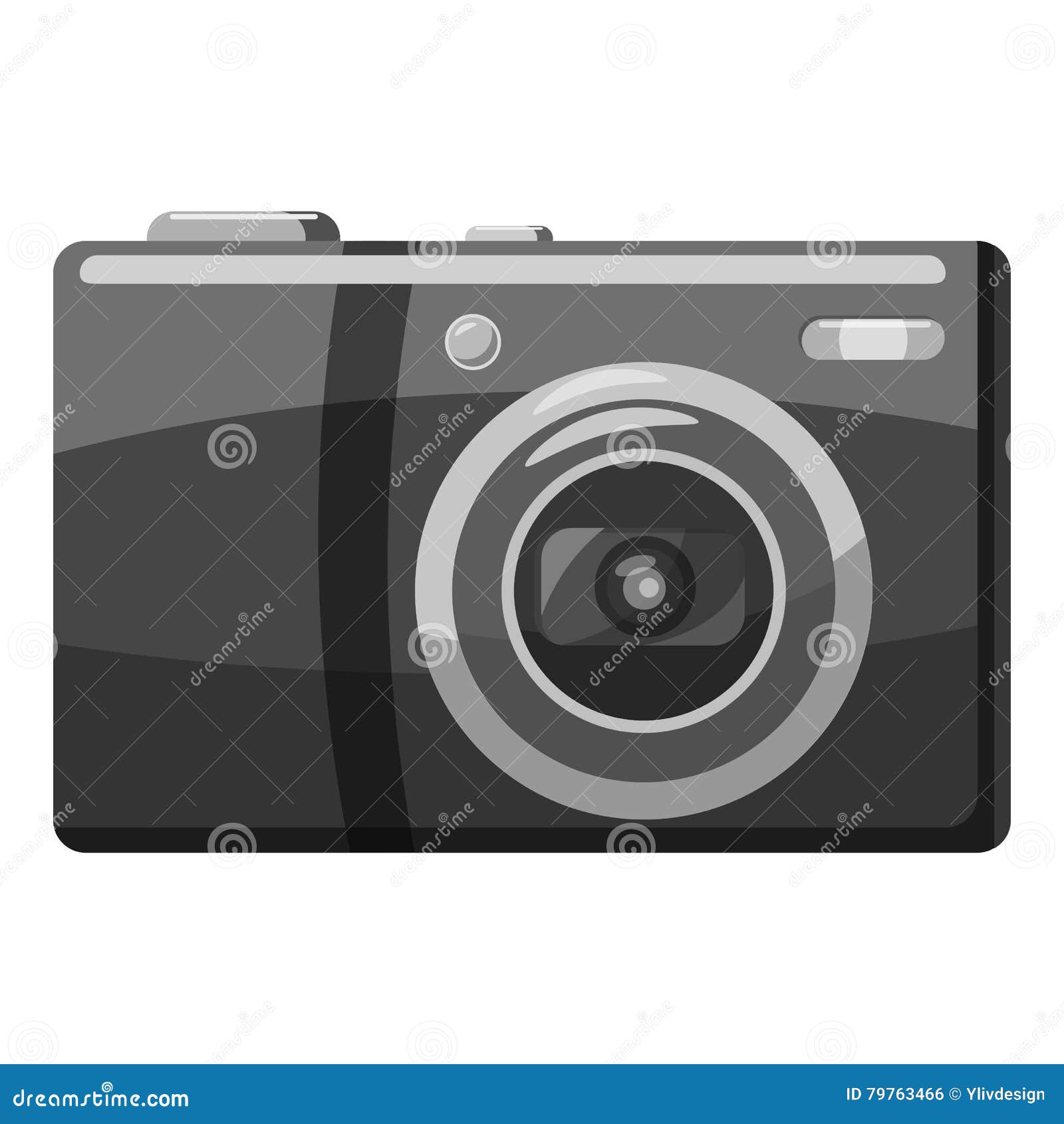 Front View Camera Icon, Gray Monochrome Style Stock Vector ...