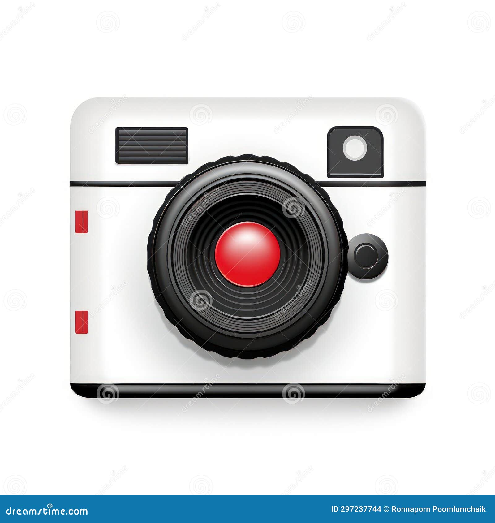 Front View of a Camera Icon on a White Background Stock Illustration ...