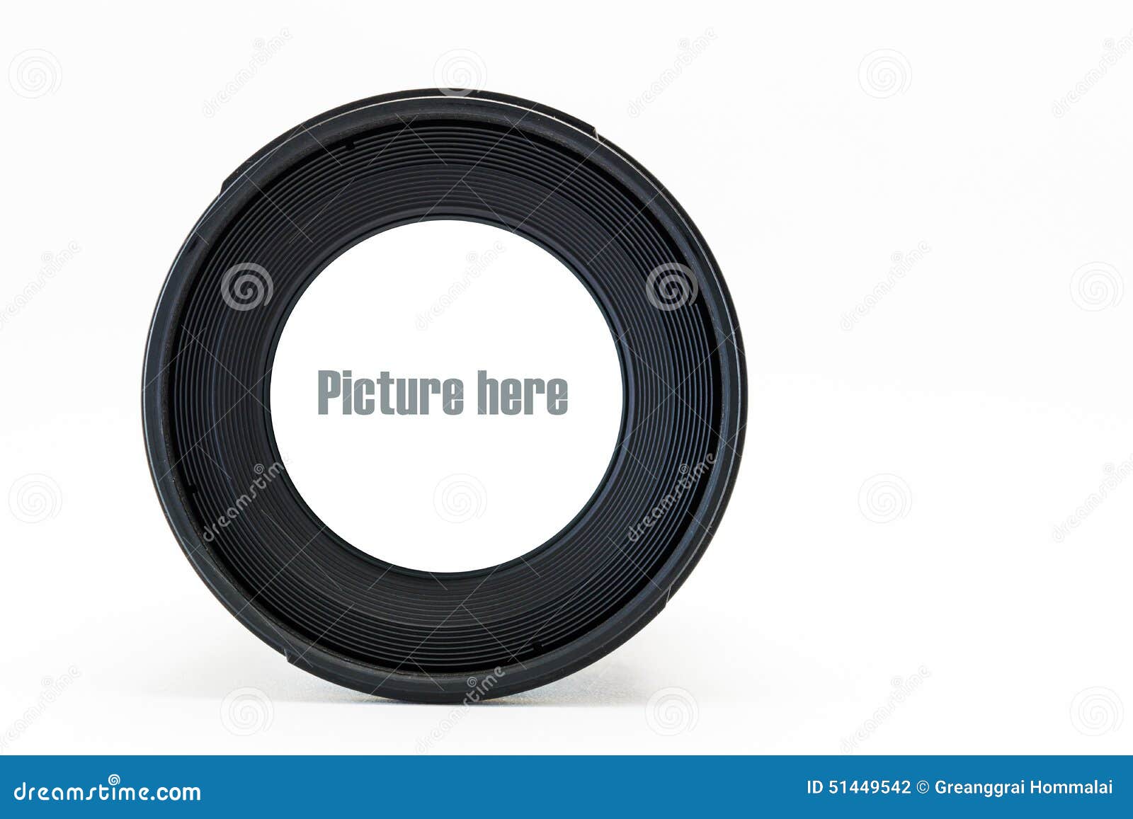 Front View of Camera Lens with White Space on Glass Lens Stock Photo ...
