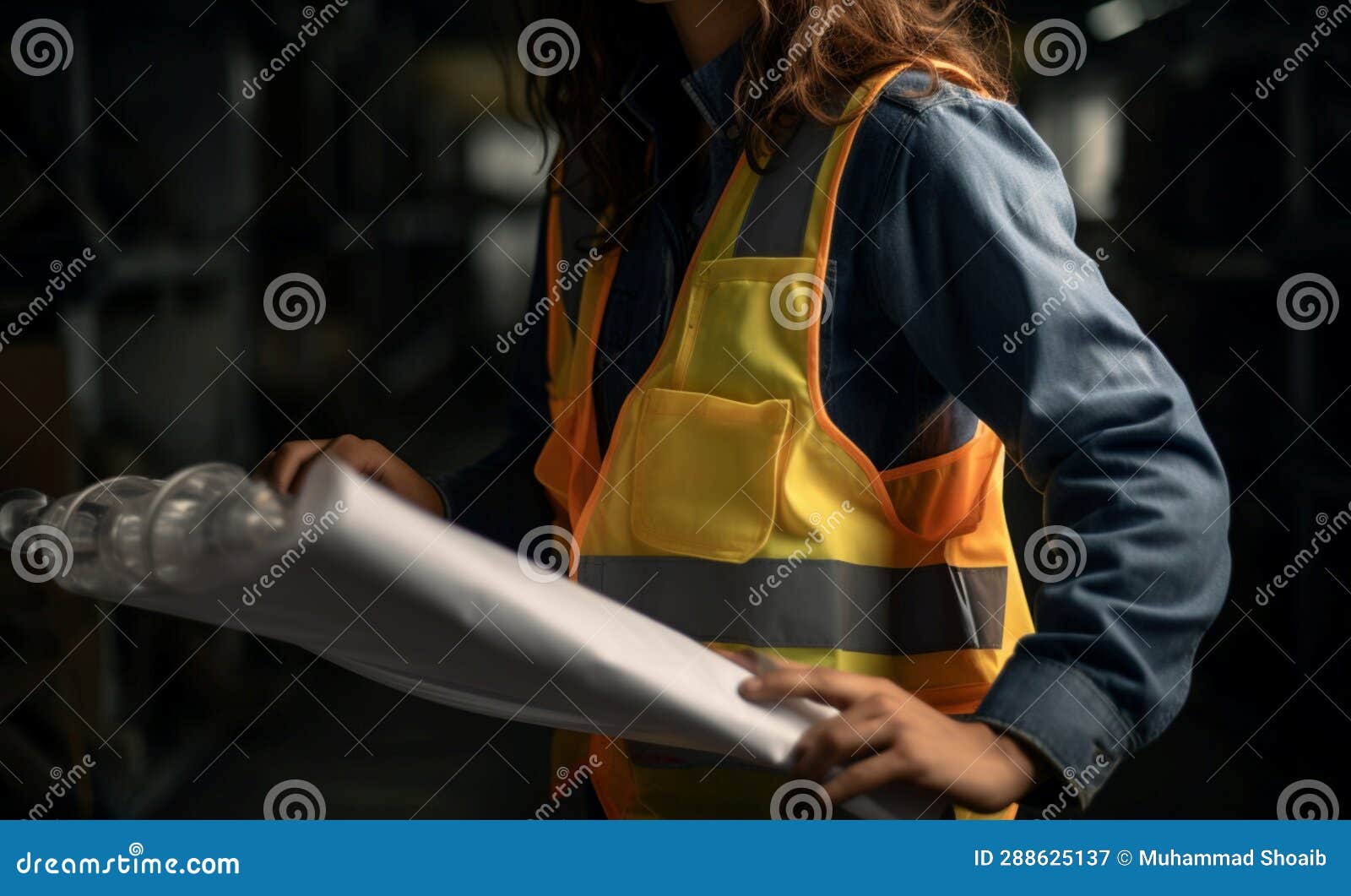 Front View Captures Dedicated Woman at Work, Excelling in Her ...