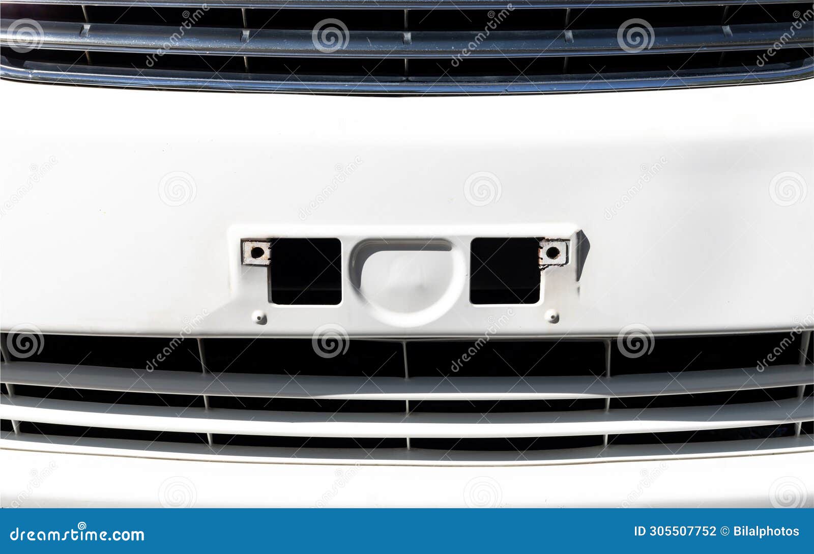 Front View of a Car Bumper with without Number Plate Stock Photo ...