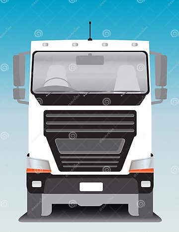 Front view of Cargo truck stock illustration. Illustration of business ...