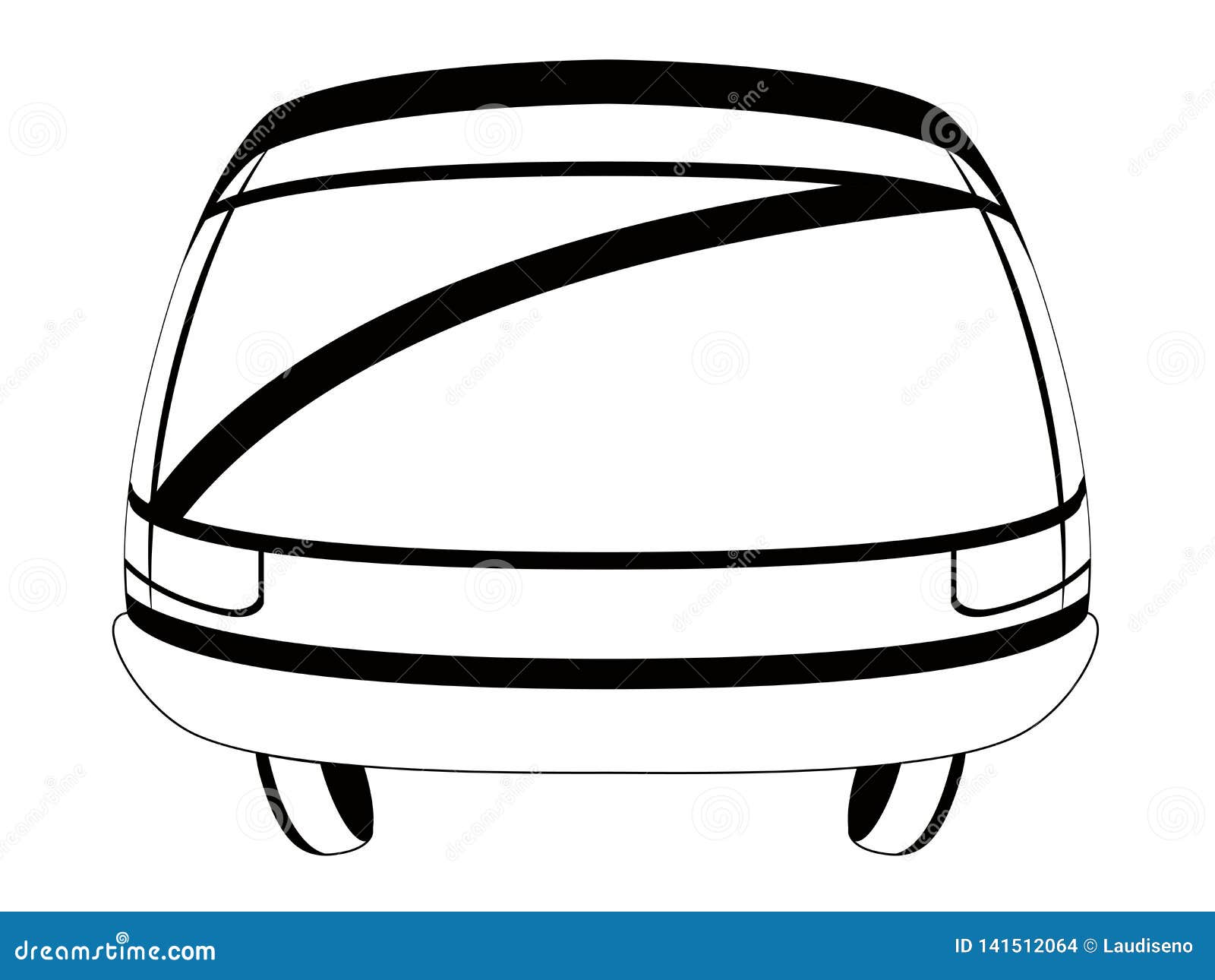 Front View of a Cartoon Bus Stock Vector - Illustration of modern, city ...