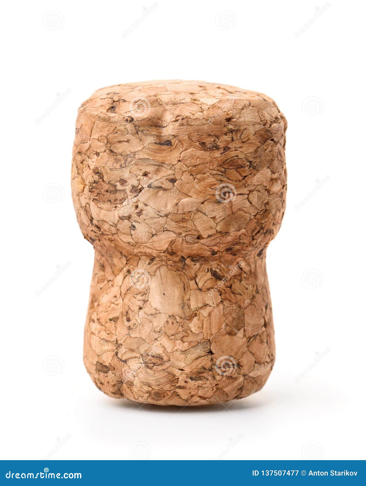 Front View of Champagne Cork Stock Image - Image of plug, brown: 137507477