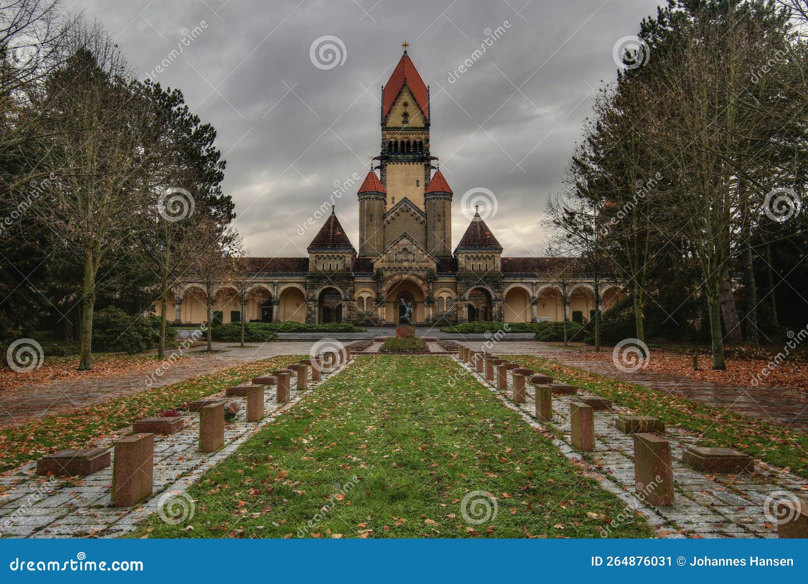 Front View of the Chapel and Crematory Complex in the South Cemetery of ...