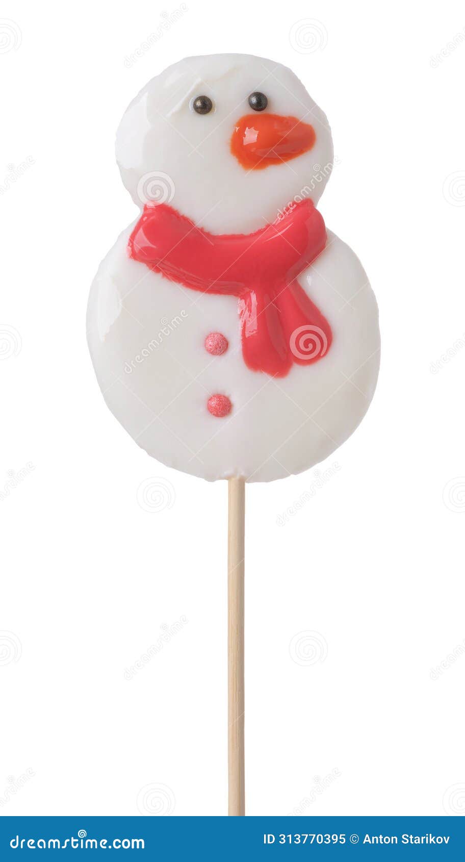 Front View of Christmas Snowman Lollipop Stock Image - Image of sweet ...