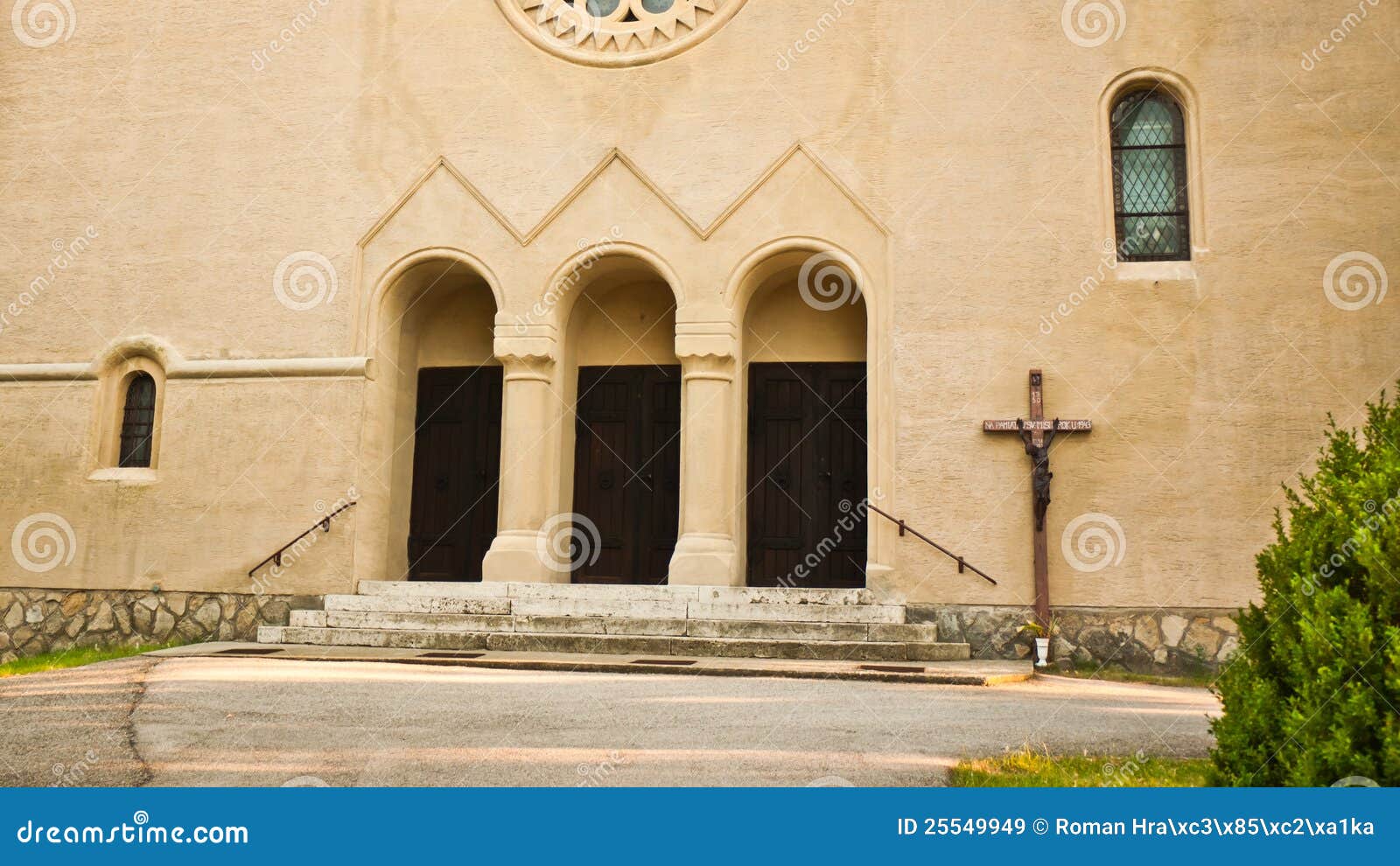 Front view of the church stock image. Image of catholic - 25549949