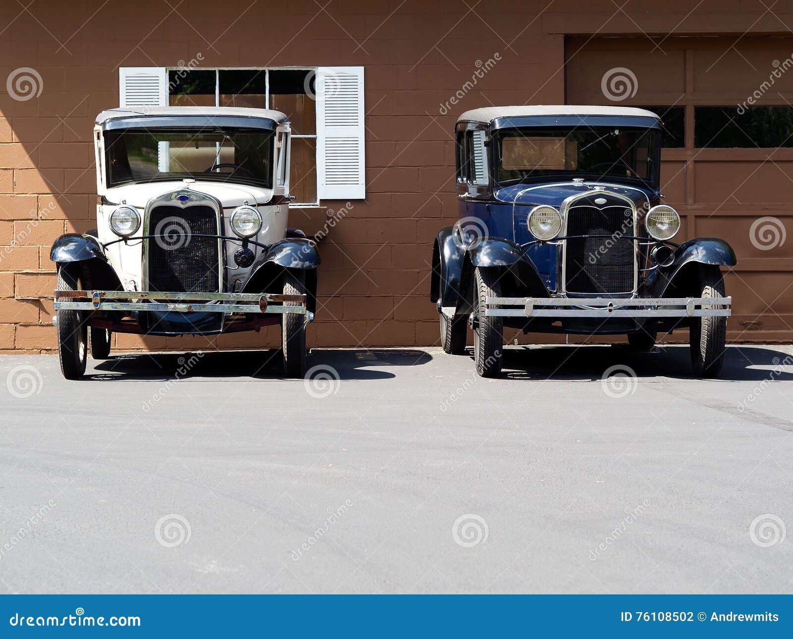 Front View of Classic Sedans Stock Photo - Image of autos, pair: 76108502