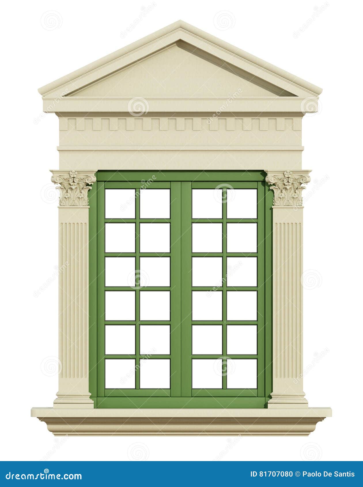 Classic Window Frame Isolated Royalty-Free Stock Photo | CartoonDealer ...