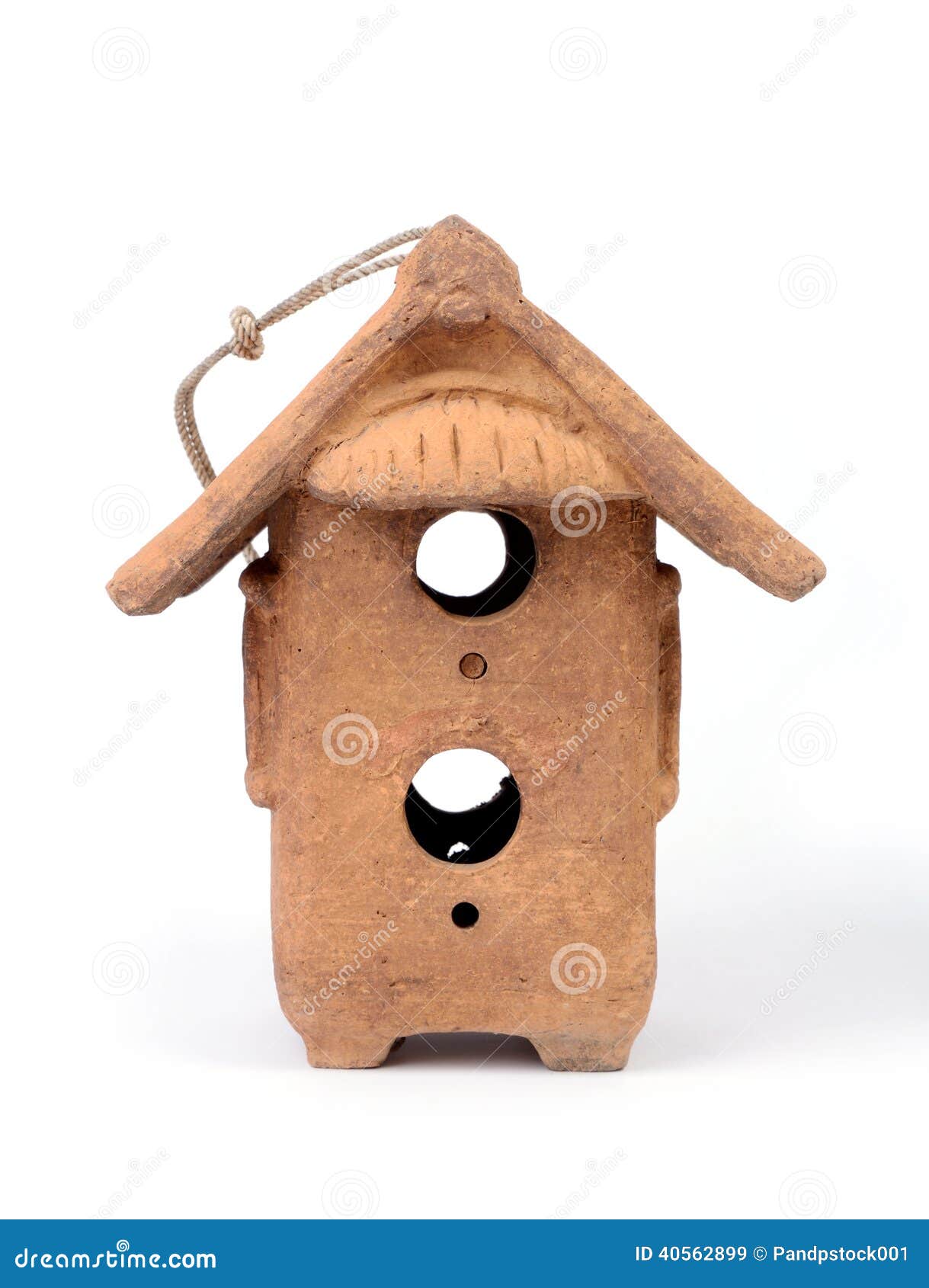 Front View of Clay Birdhouse Stock Image - Image of front, garden: 40562899
