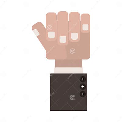Front View of Clenched Fist Stock Vector - Illustration of clothing ...