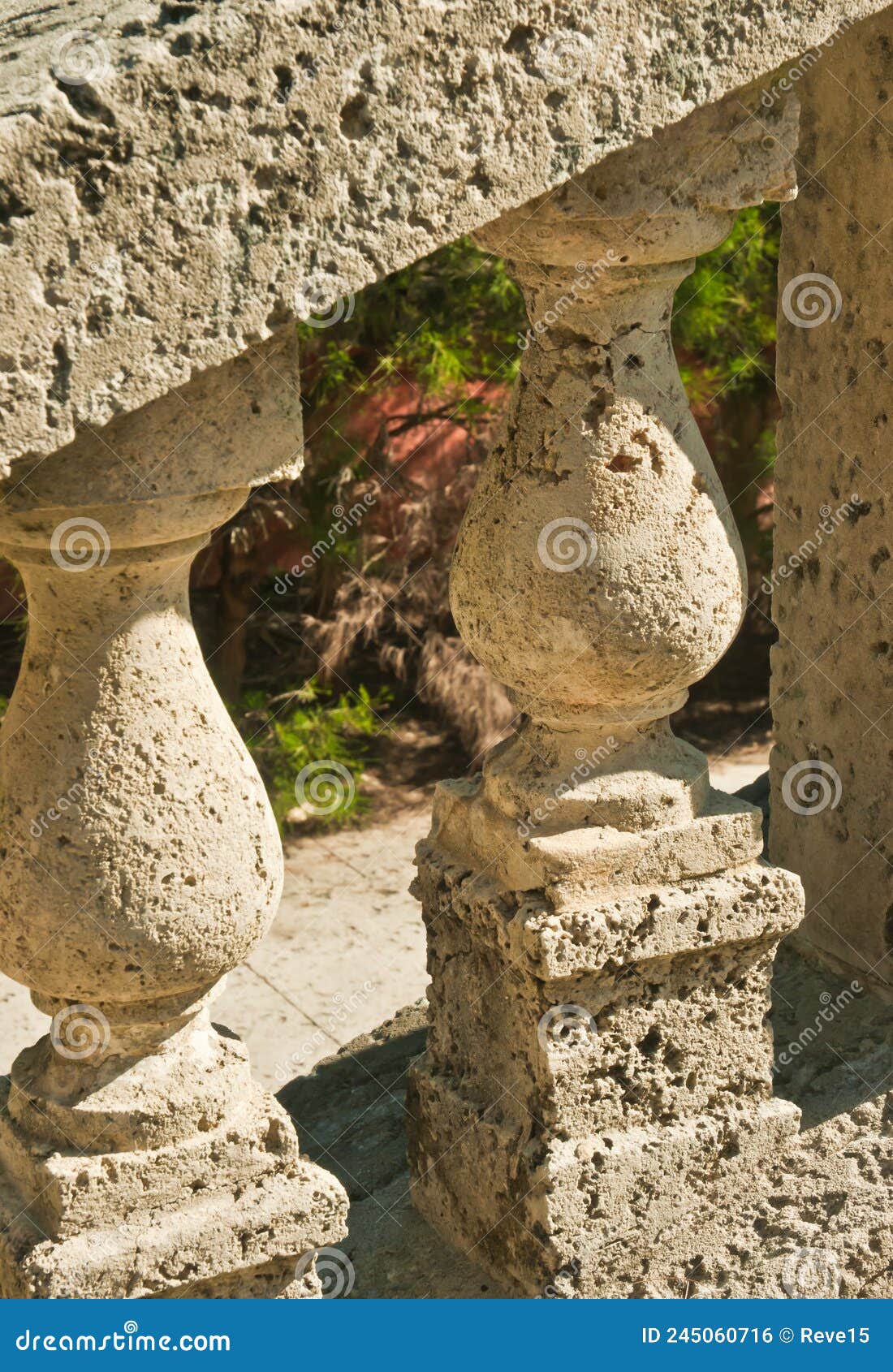 Molded, Concrete and Shell Construction, of a Stair Railing and Risers ...