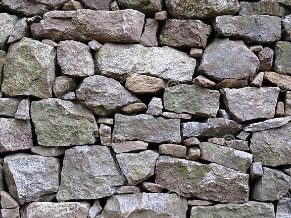 Front View Close Up Section of a Stone Wall Construction Stock Photo ...