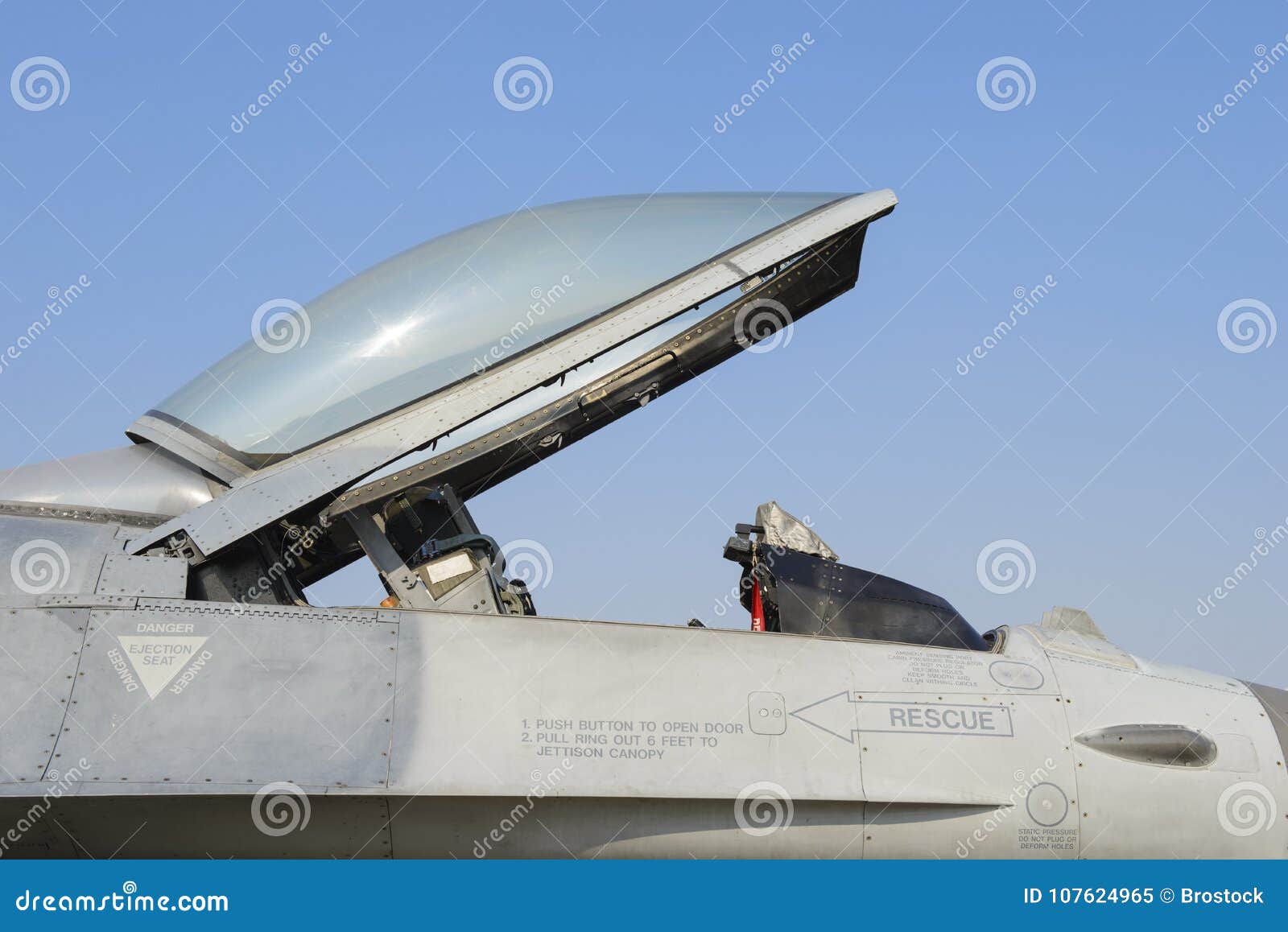 Front View Cockpit of Jet Military Plane Stock Image - Image of ...