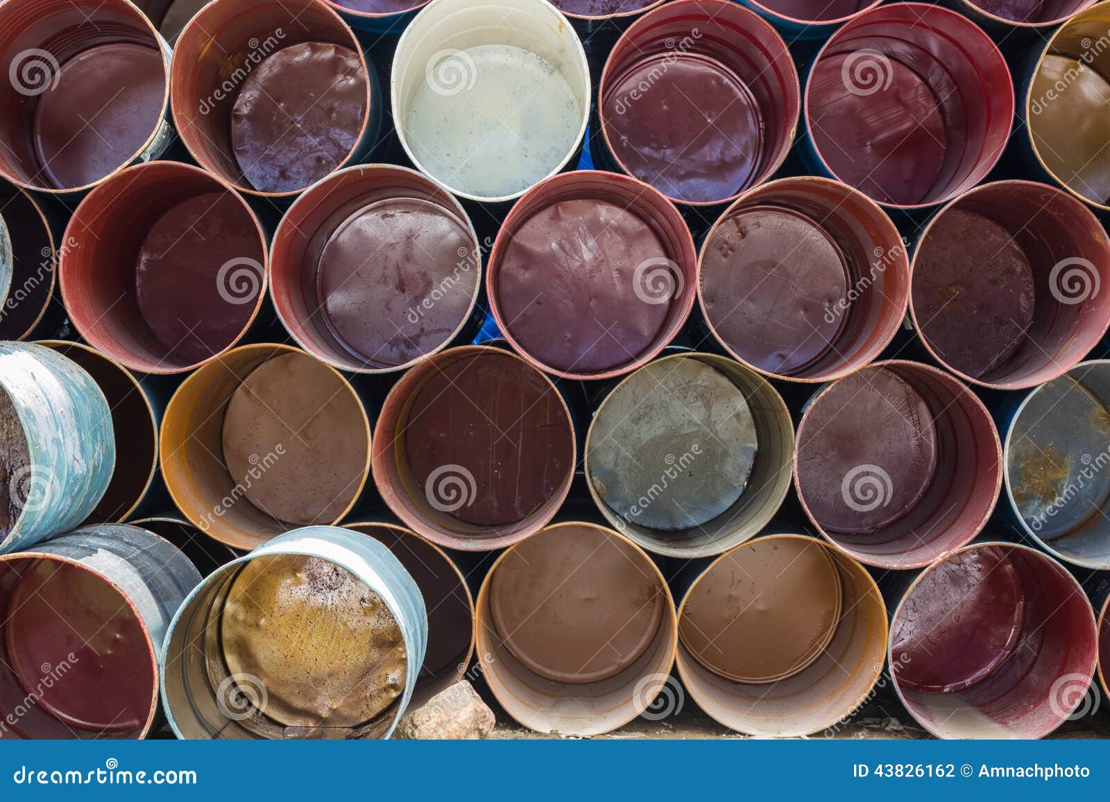 Front View of Colorful Oil Tank Background. Stock Photo - Image of ...