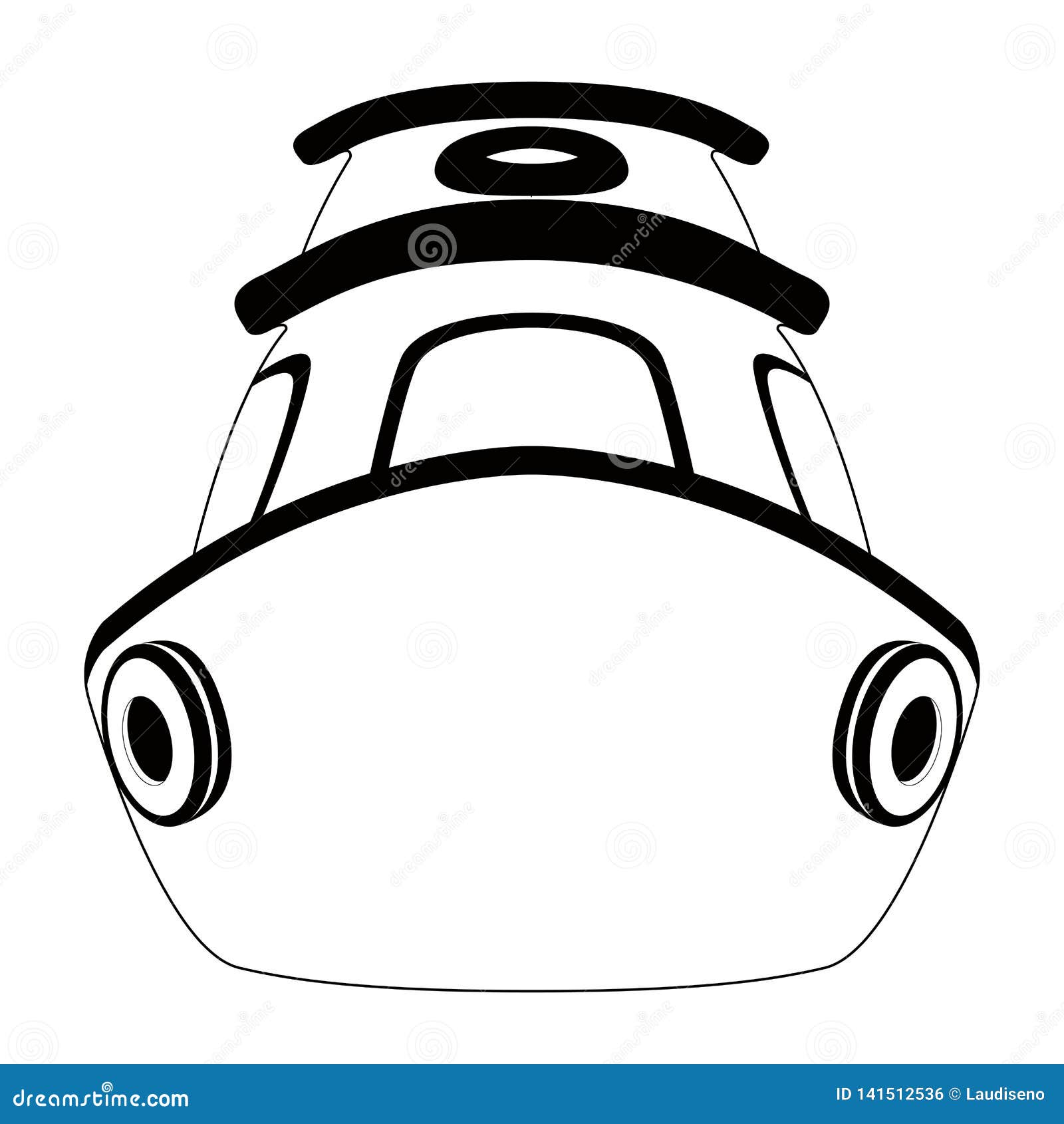 Front view of a comic ship stock vector. Illustration of journey ...