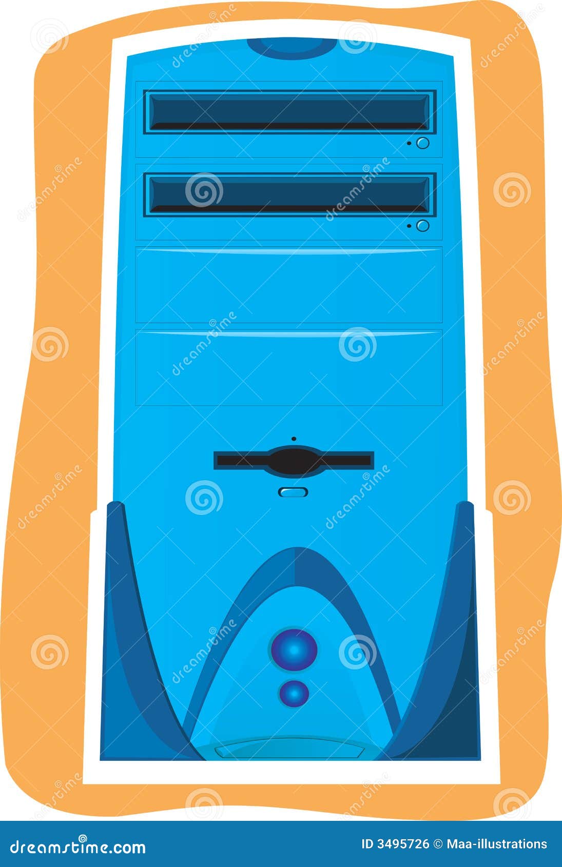 Front view of Computer CPU stock vector. Illustration of drive - 3495726 Front view of Computer CPU stock vector. Illustration of drive - 3495726
