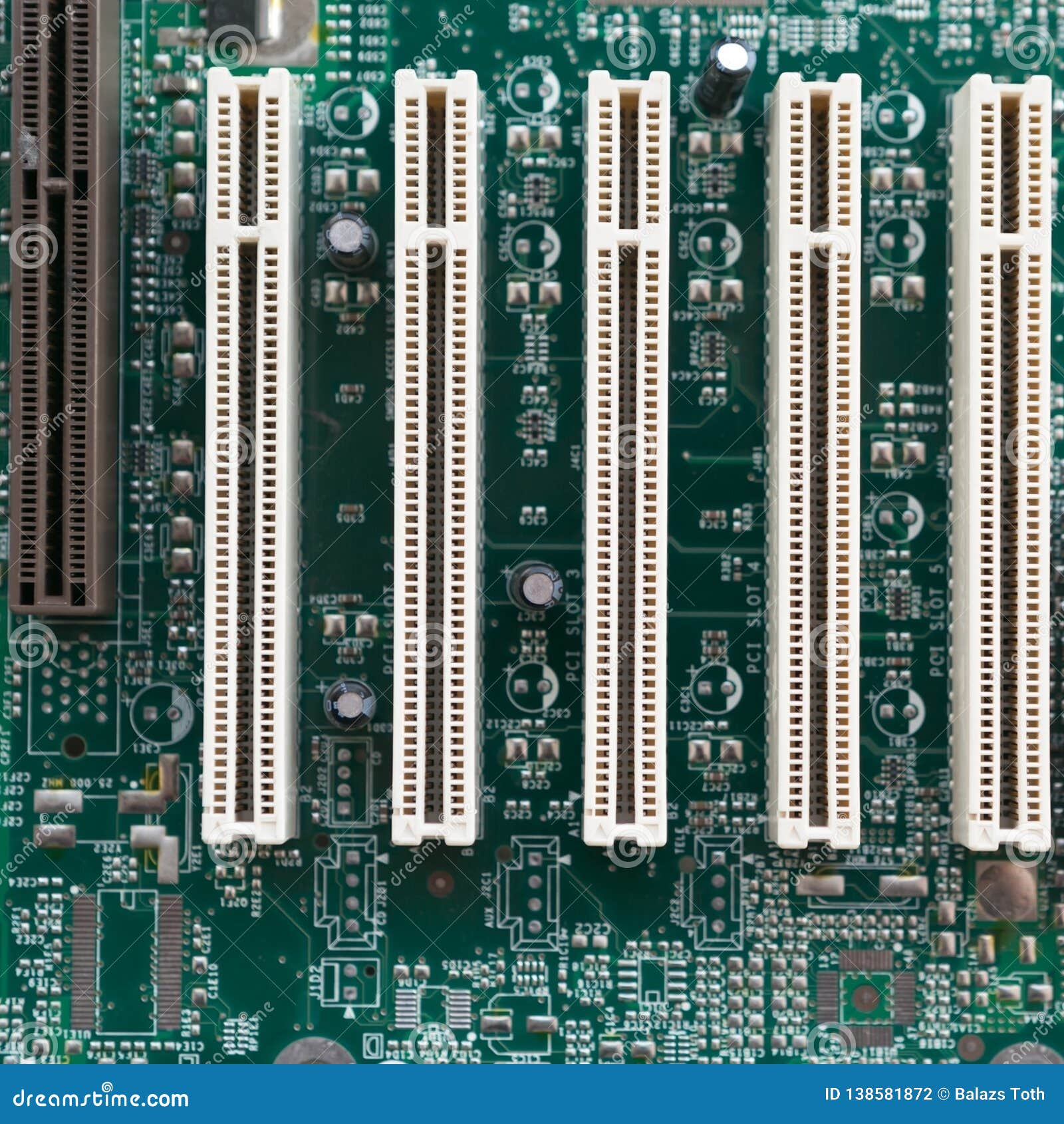 Front View of a Computer Motherboard Chip Stock Photo - Image of ...