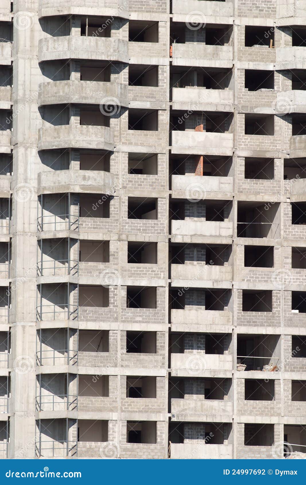 Front View of Construction Building Part Vertical Stock Photo - Image ...