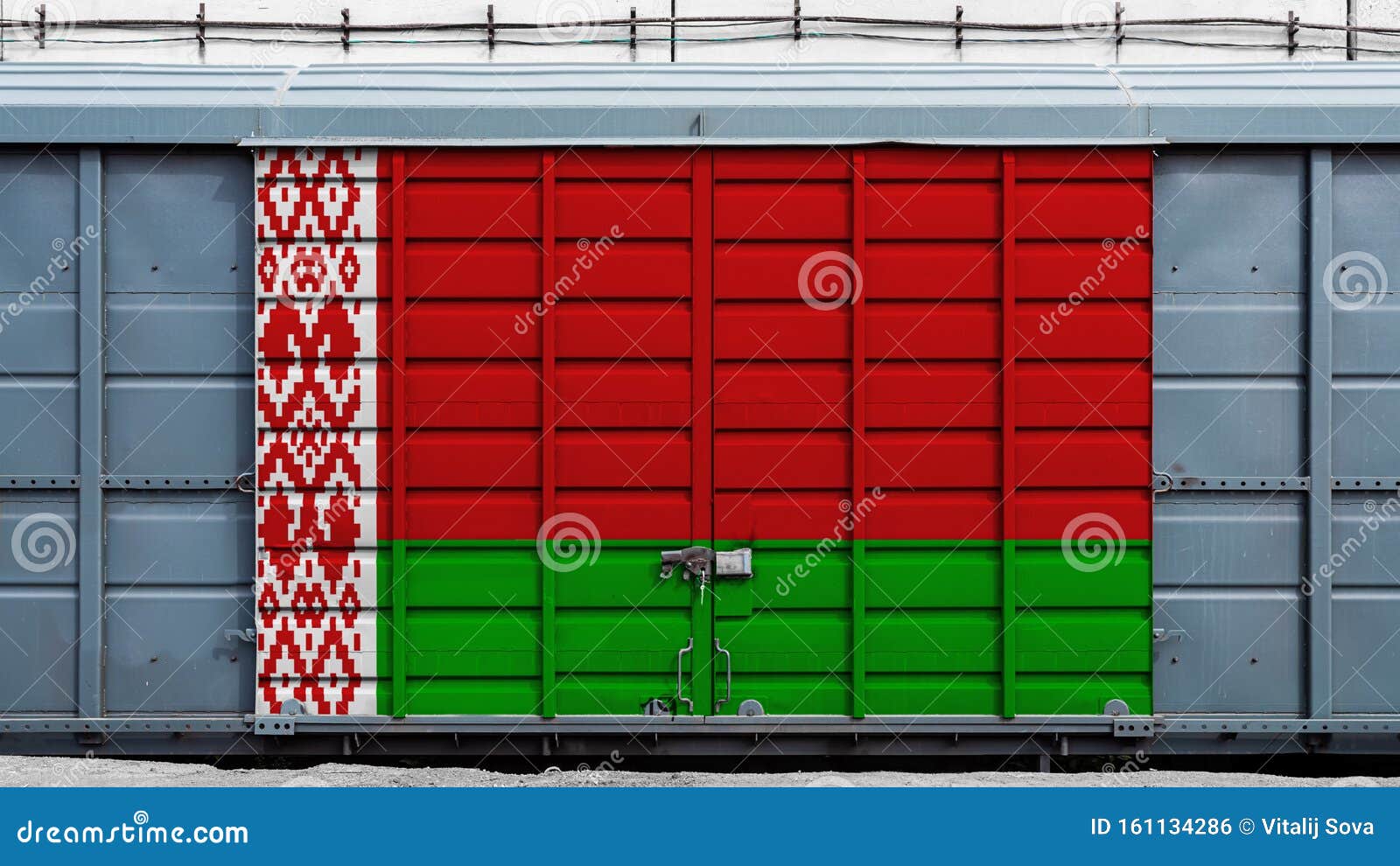 Front View of a Container Train Stock Photo - Image of cargo, motion ...