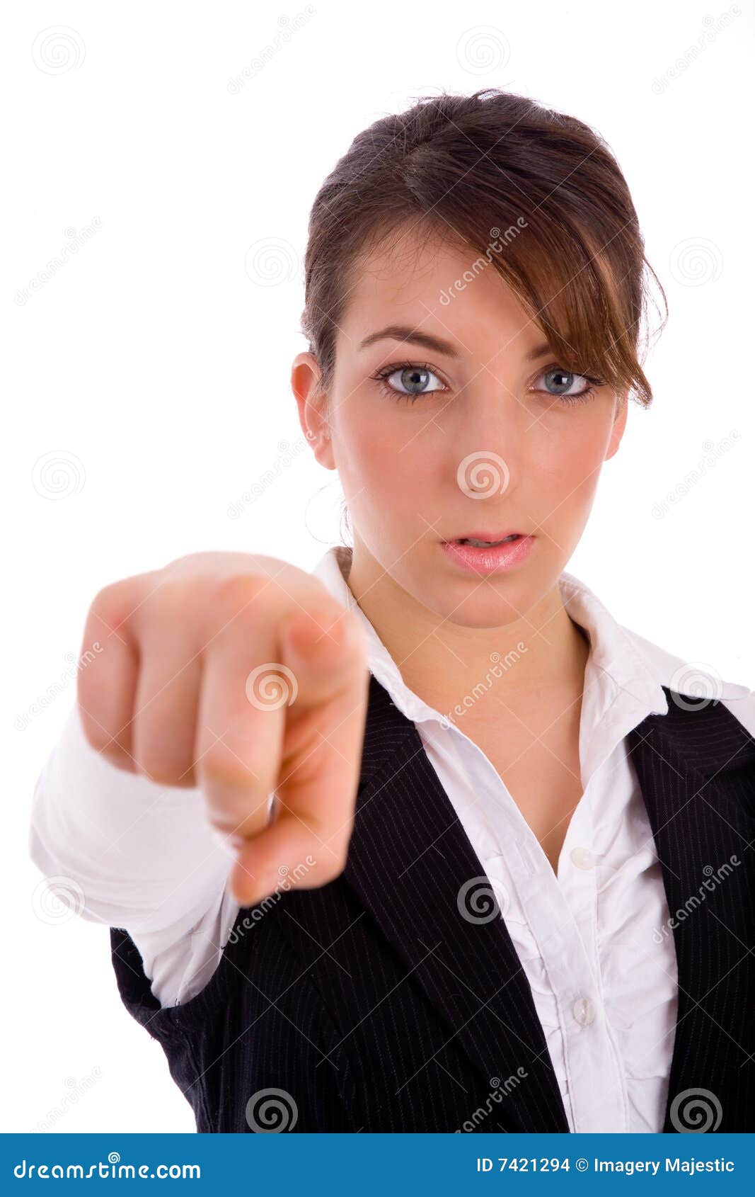 Front View of Corporate Pointing Stock Photo - Image of portrait, cloth ...