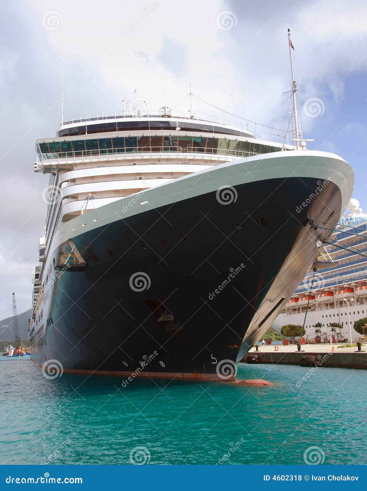 Front view of cruise ship stock photo. Image of pier, memorable - 4602318