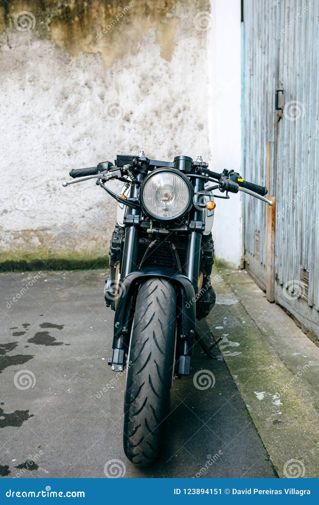 Front View of Customized Motorcycle Stock Image - Image of design ...