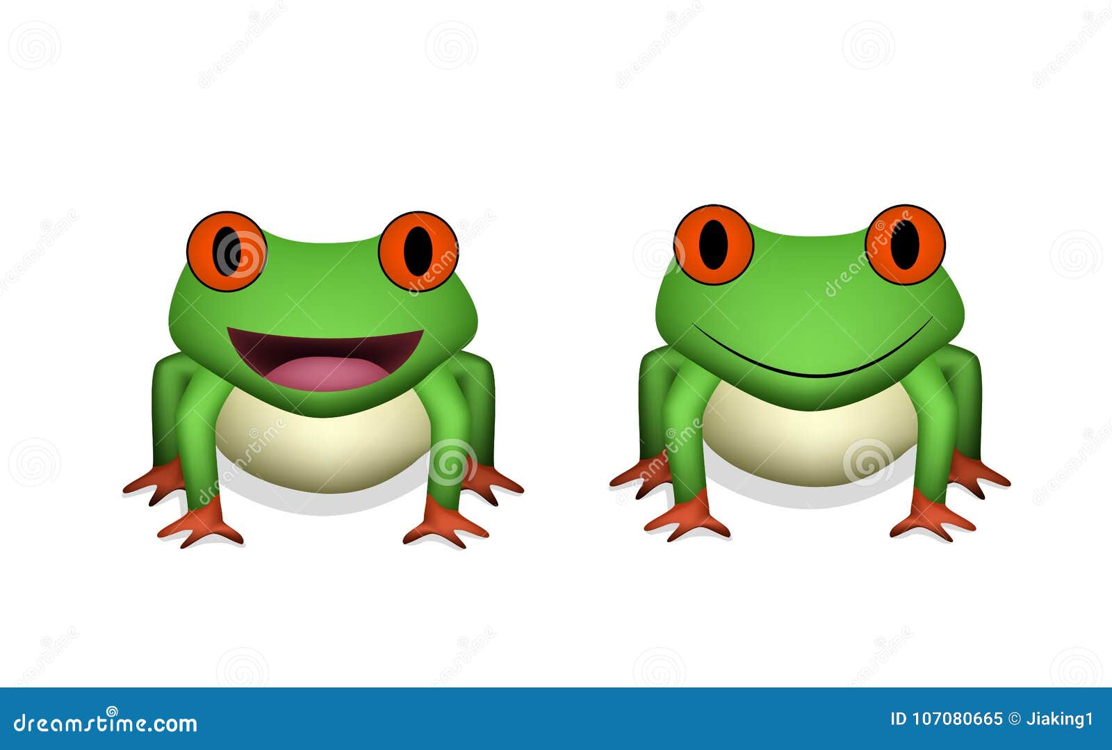 Front View, 3D Red Eye Frog in Vector Stock Vector - Illustration of ... Front View, 3D Red Eye Frog in Vector Stock Vector - Illustration of ...