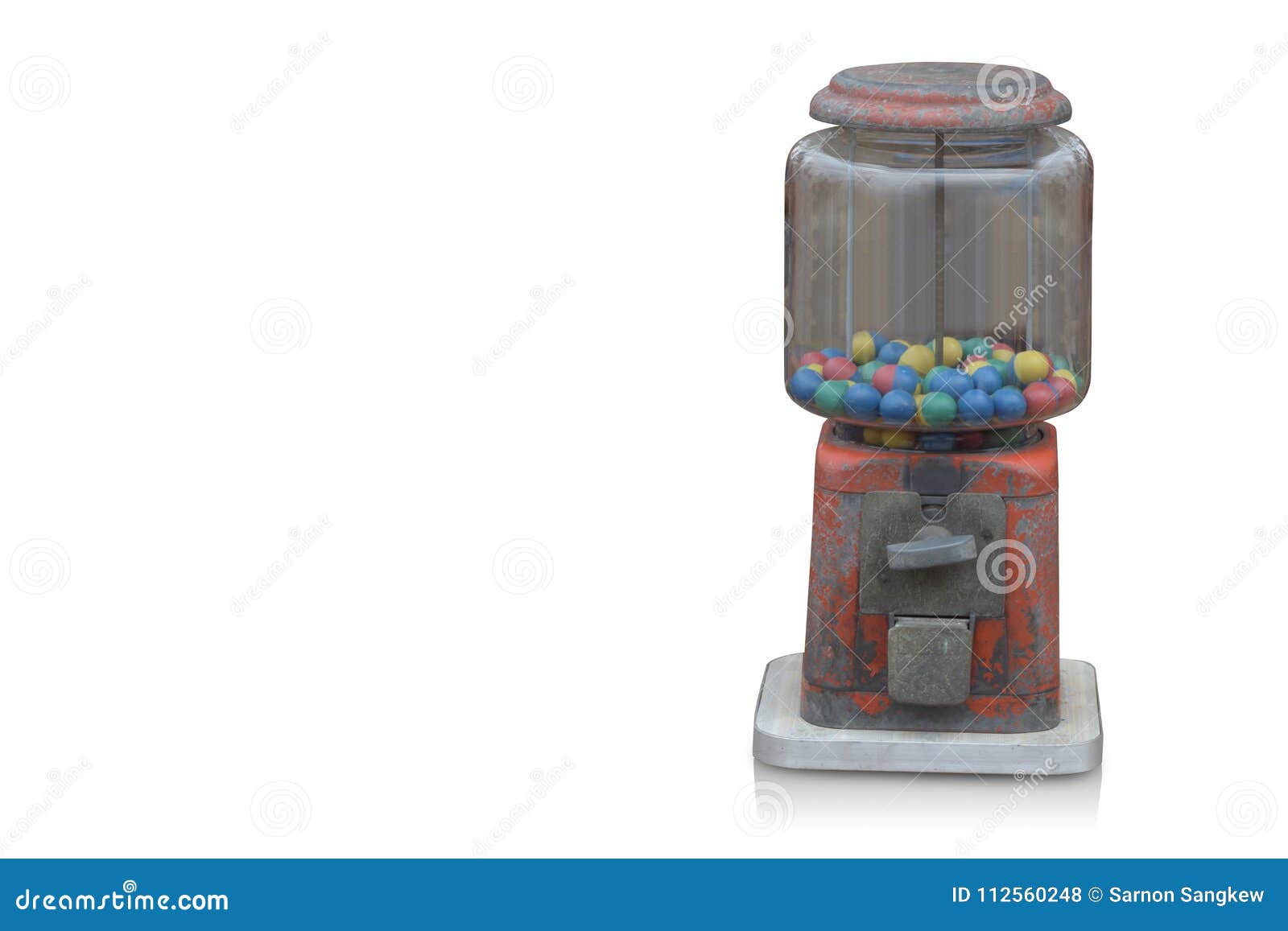 Front View Di Cut Old Gumball Machine On White Background,object Stock ...