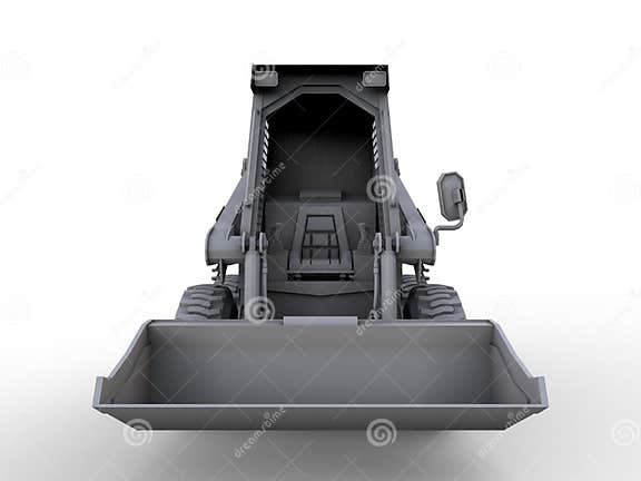 Front View of a Digging Bobcat Stock Illustration - Illustration of ...