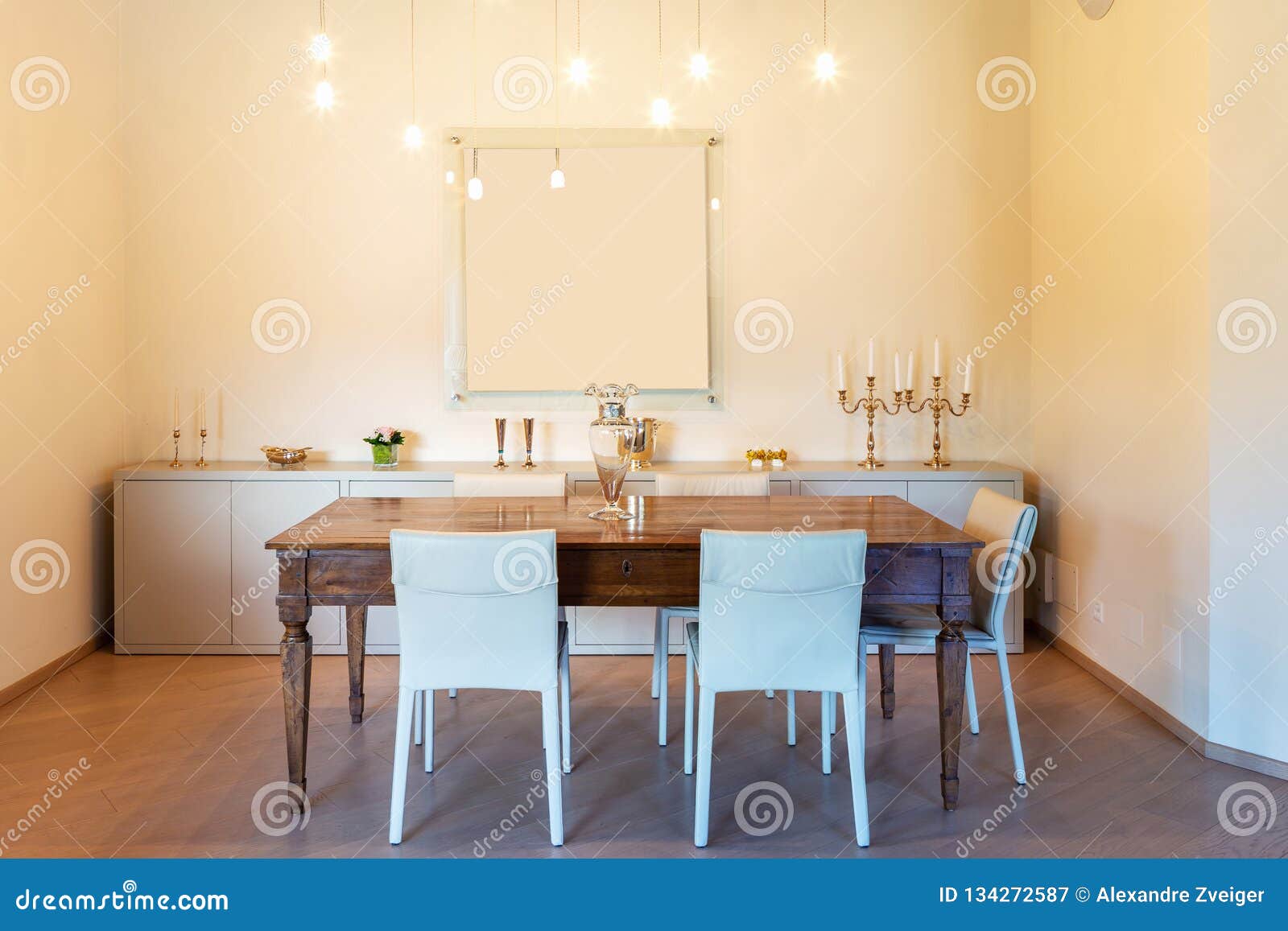 Front View Dining Room with Wooden Ceiling Stock Image - Image of lunch ...