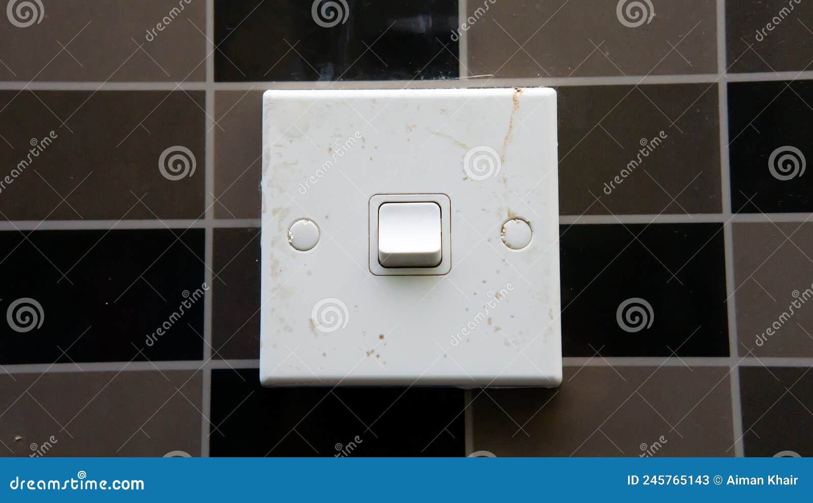 Front View of Dirty Light Switch Power Electronic Stock Image - Image ...