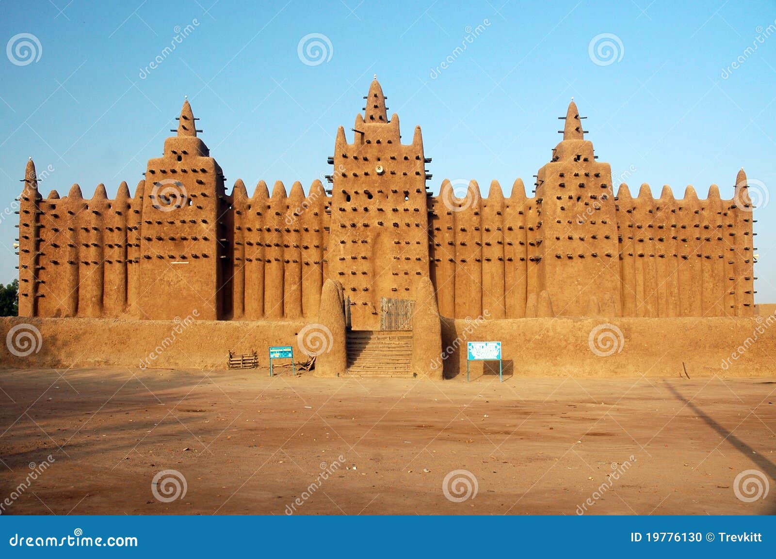 Front View of Djenne Mud Mosque Stock Photo - Image of religion, church ...
