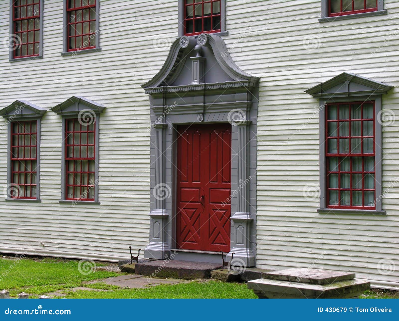 Front View of Door and Windows. Stock Image - Image of door, renovate ...