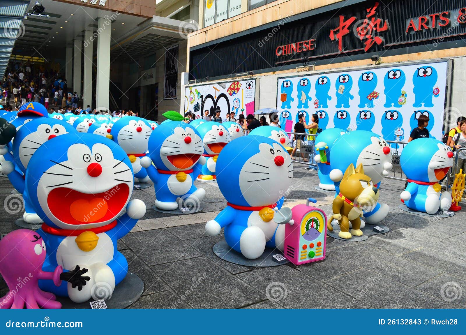 Front View of Doraemon Figures in Harbour City Editorial Stock Photo ...