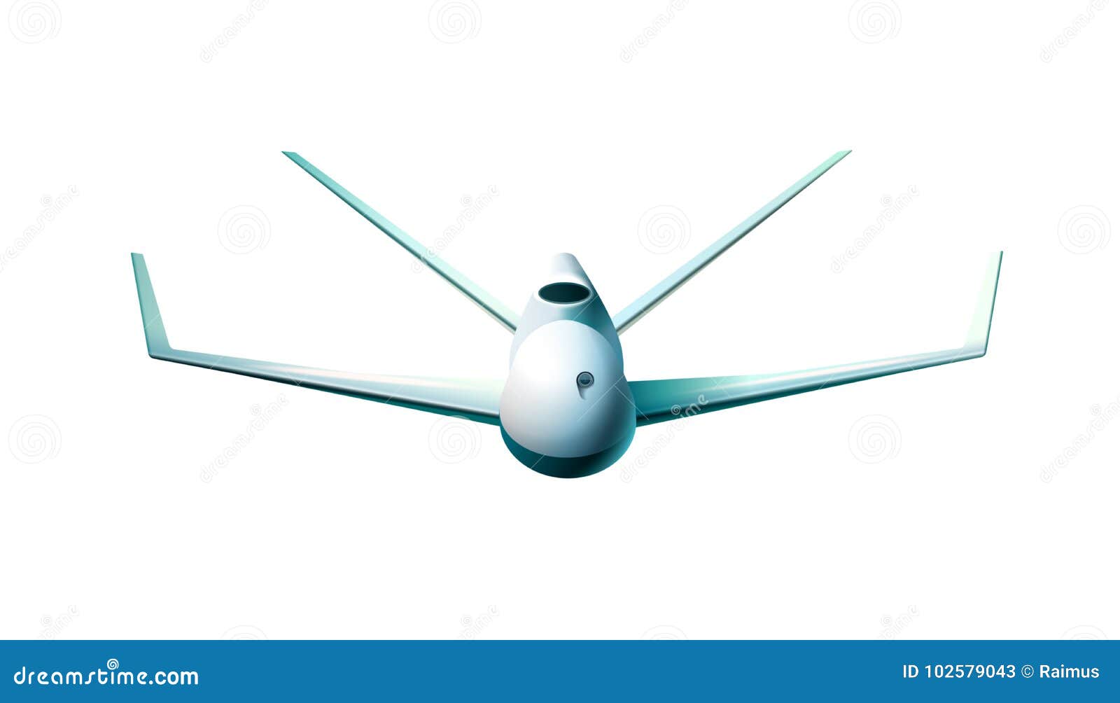 Front View of Drone. Vector Illustration of Flying Drone in Front View ...