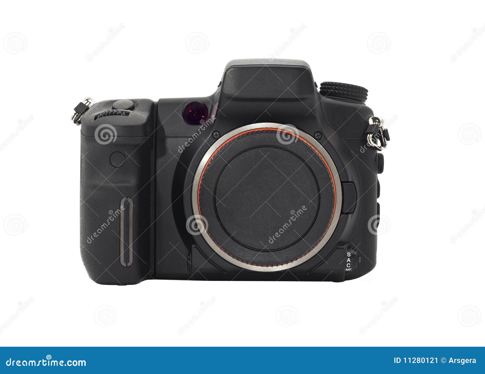 Front View of Dslr Camera Body Isolated Stock Image - Image of angle ...