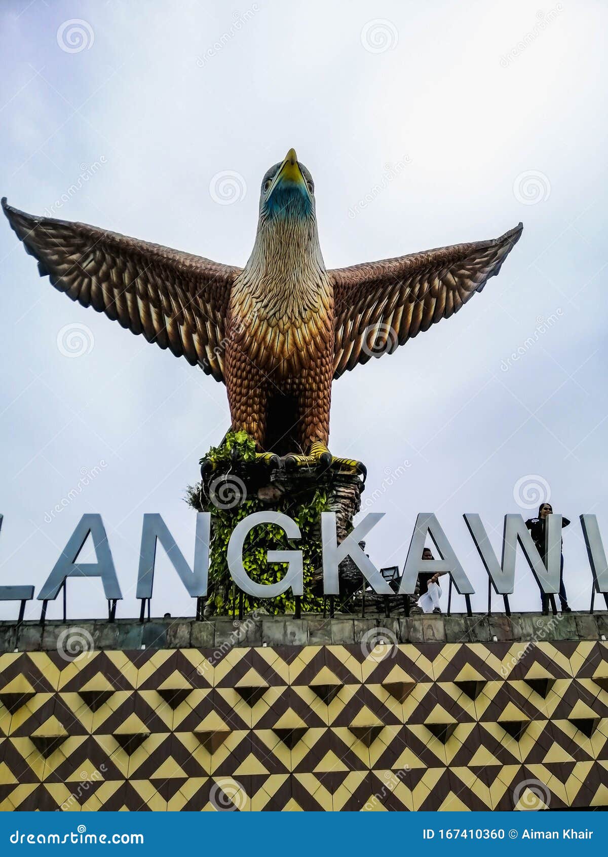 The Front View of Eagle Statue at Dataran Lang. it is the Symbol of ...